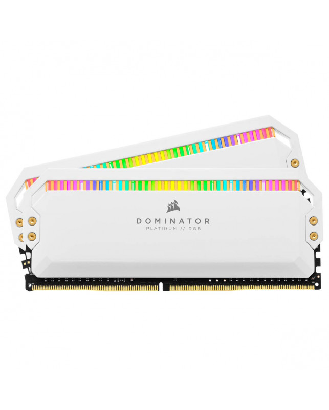 Corsair DOMINATOR® PLATINUM RGB 32GB (2x16GB) DDR5 DRAM 5200MHz C38記憶體套件 — 白色